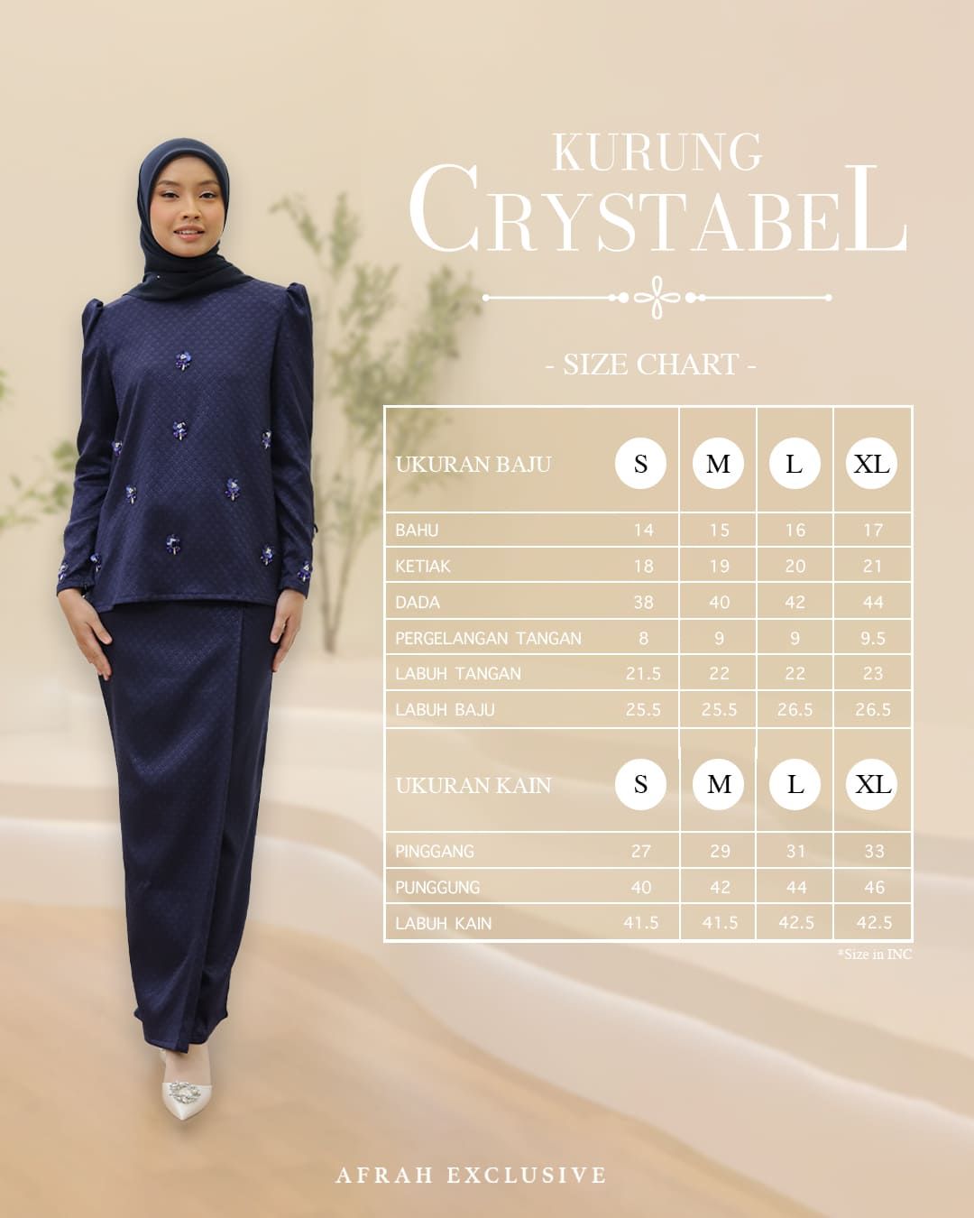 Kurung Crystabel | Afrah Exclusive